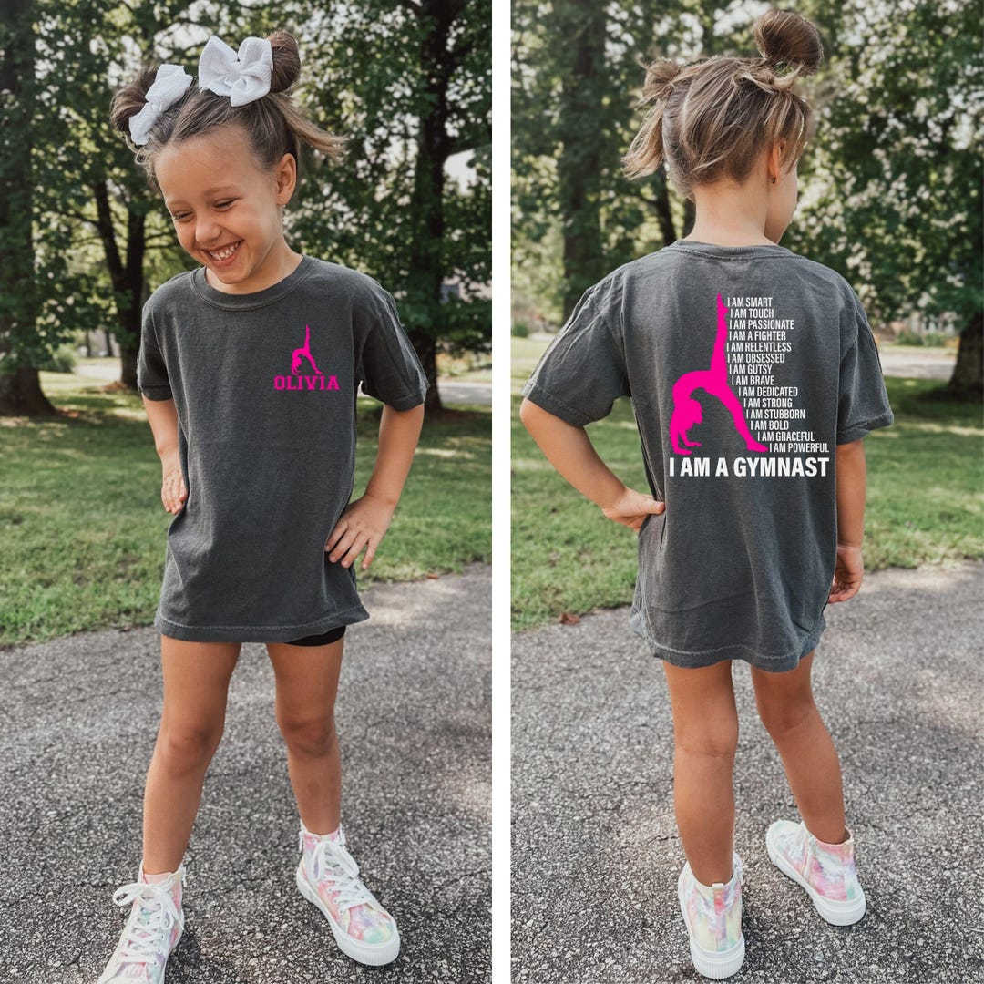 Custom Kids Gymnastics Shirt, Motivational Gymnast Tee - Etsy
