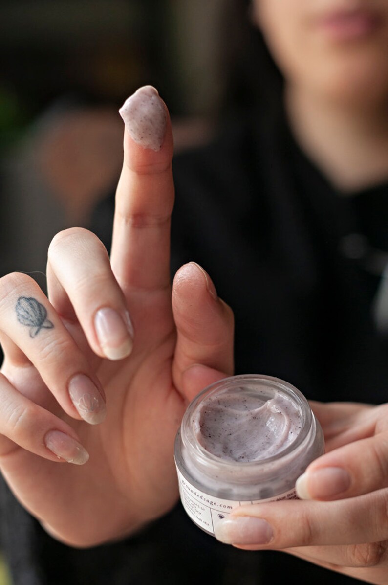 Blueberry & Cornflower Night Cream. Vegan Face Moisturizer | Etsy