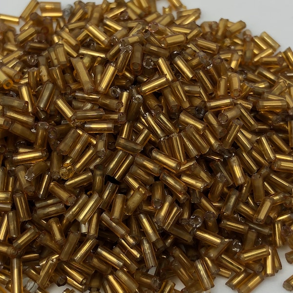 Gold Bugle Beads - Etsy