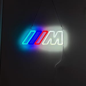 BMW Car Logo Neon Sign, Wall Decor, USB Powered, LED, 10 Brightness ...