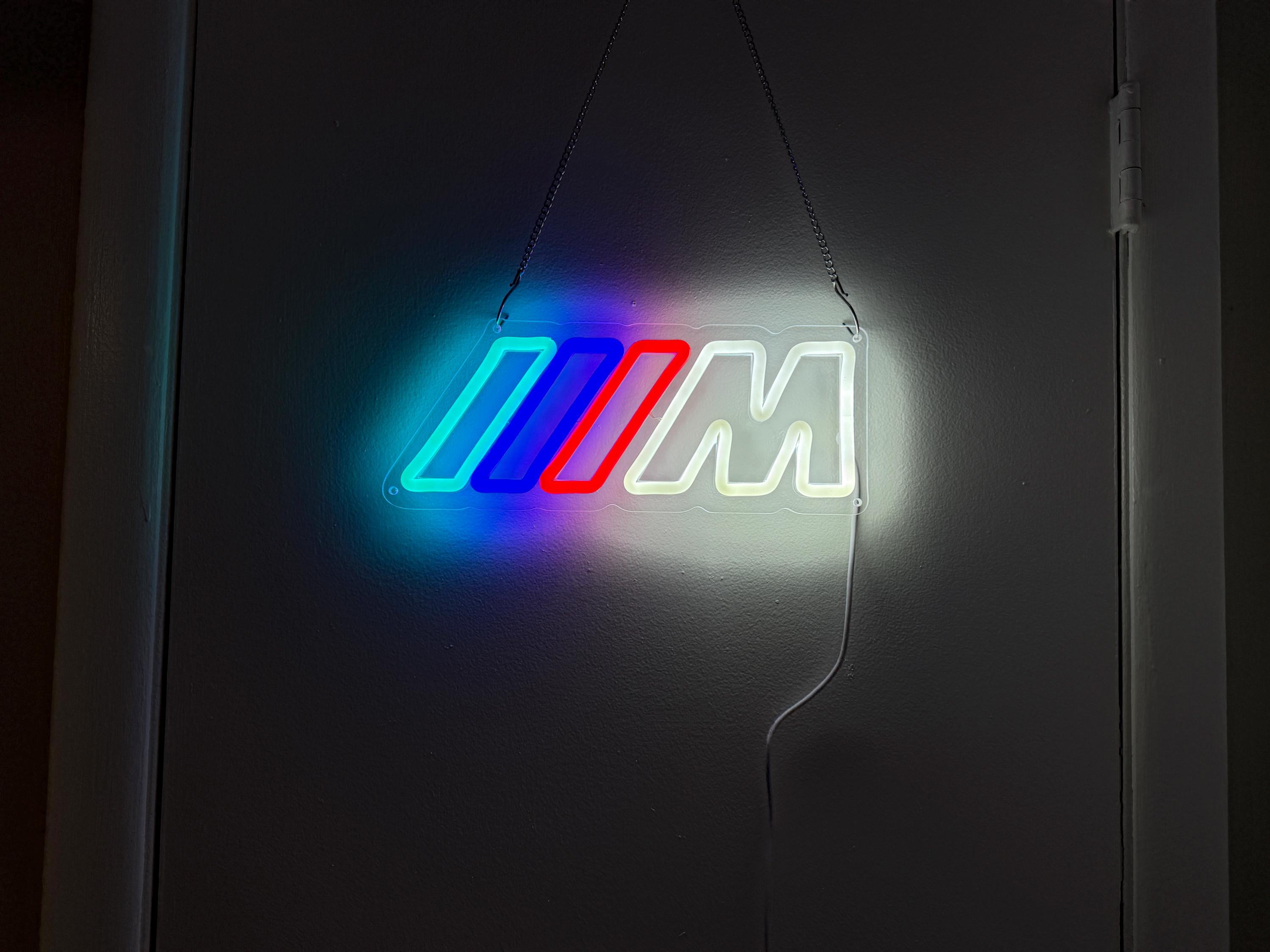 BMW Car Logo Neon Sign, Wall Decor, USB Powered, LED, 10 Brightness ...