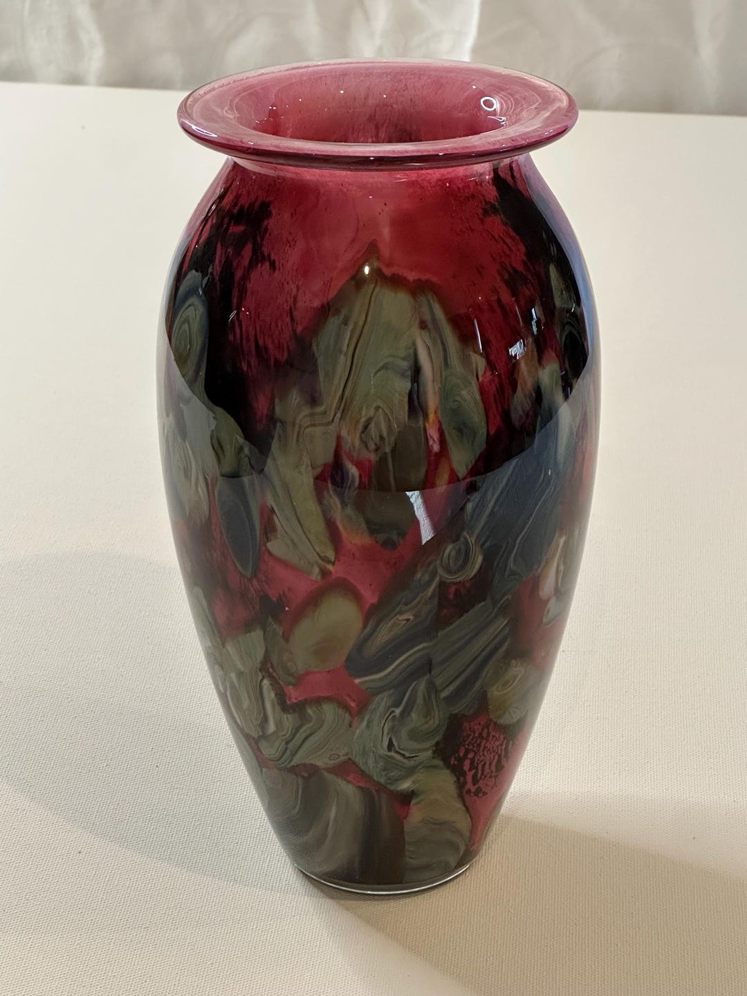 Unique Signed Art Glass Vase by Robert Eickholt Dated 2000 - Etsy