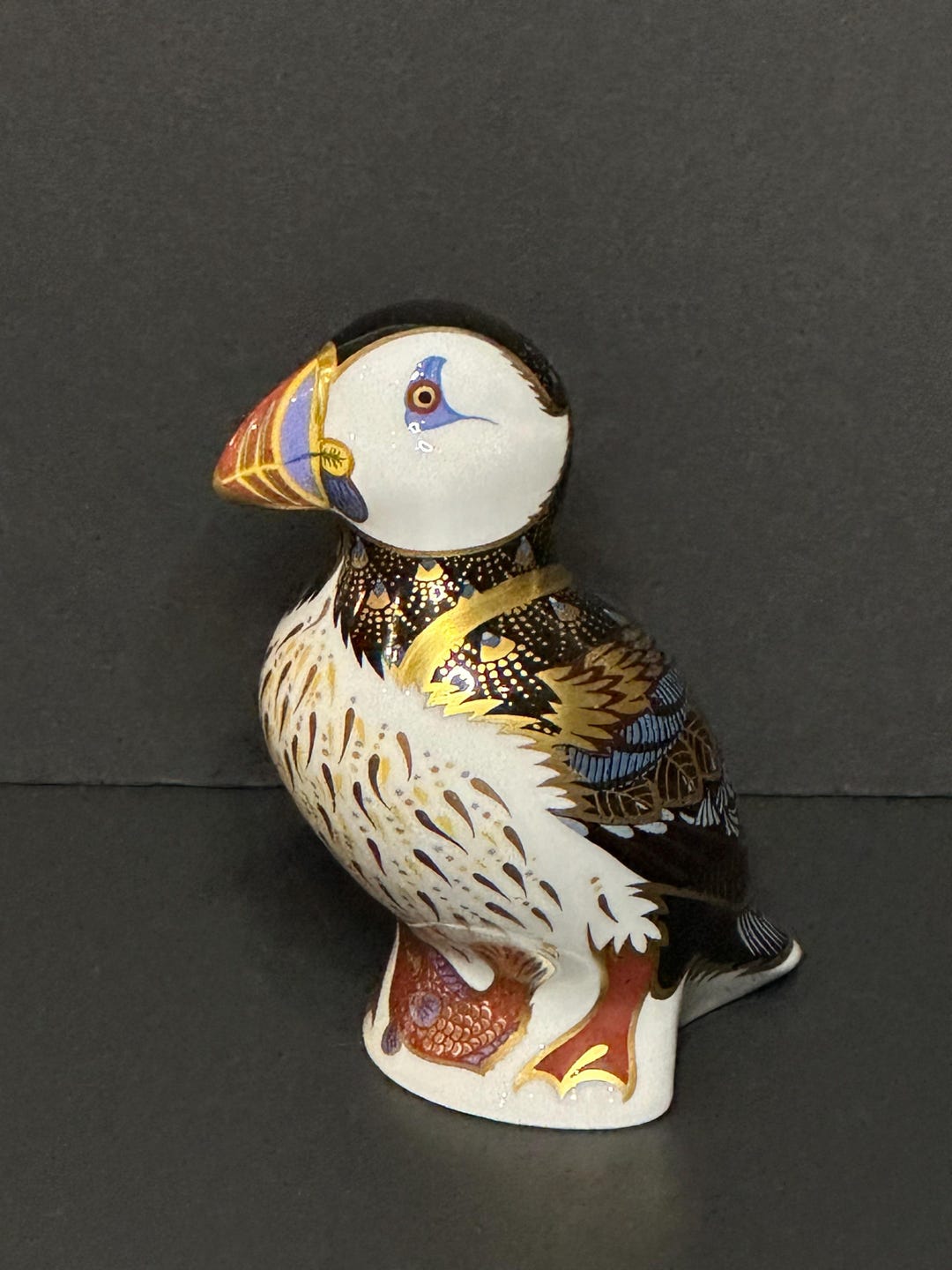 Royal Crown Derby Fine Bone China Puffin Paperweight With Gold Stopper ...