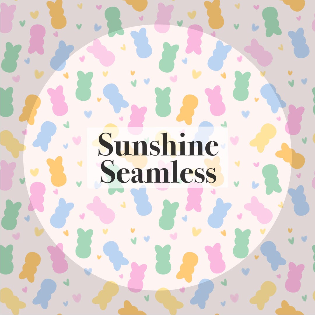 Hand Drawn Peeps Easter Seamless File, Easter Seamless, Peeps Seamless ...