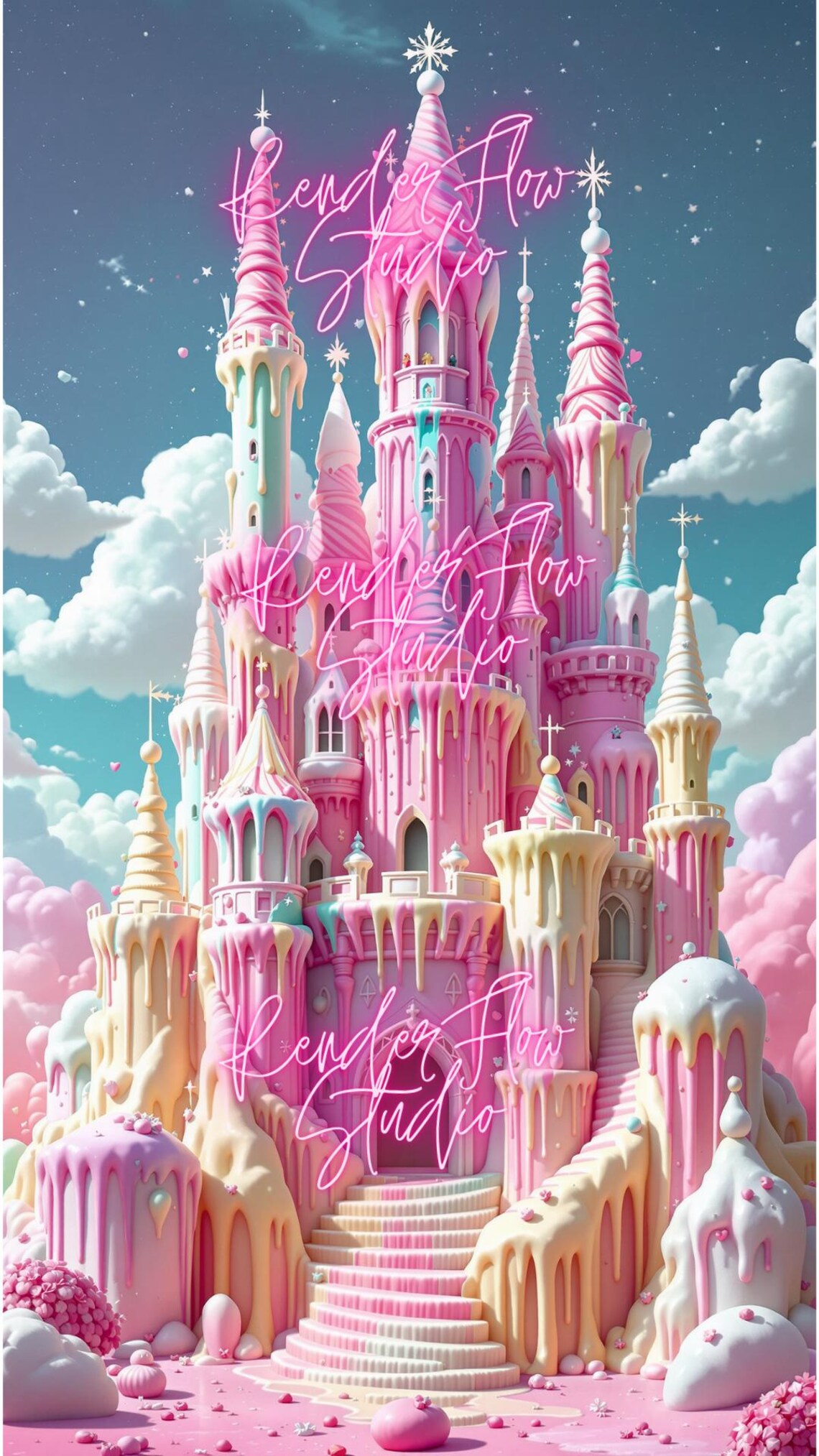 Cotton Candy Fantasy iPhone Wallpapers – Dreamy Pink Aesthetic ...