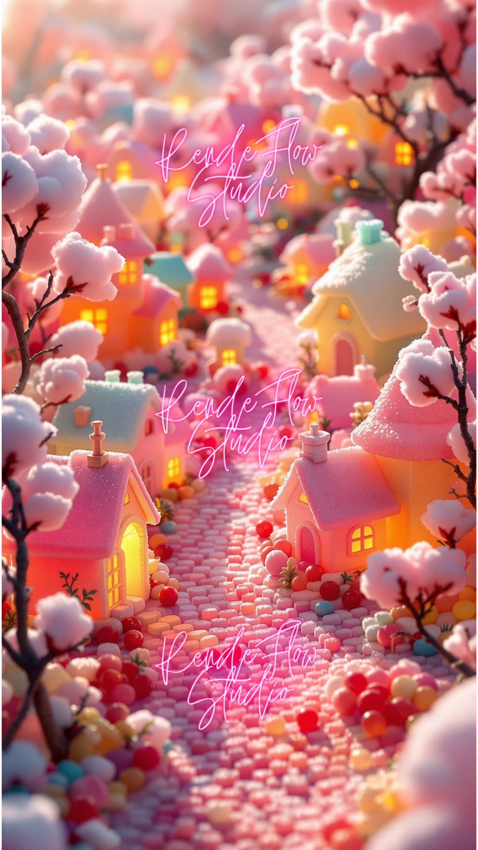 Cotton Candy Dreams - Surreal Pastel iPhone Wallpaper Set (4 Digital ...