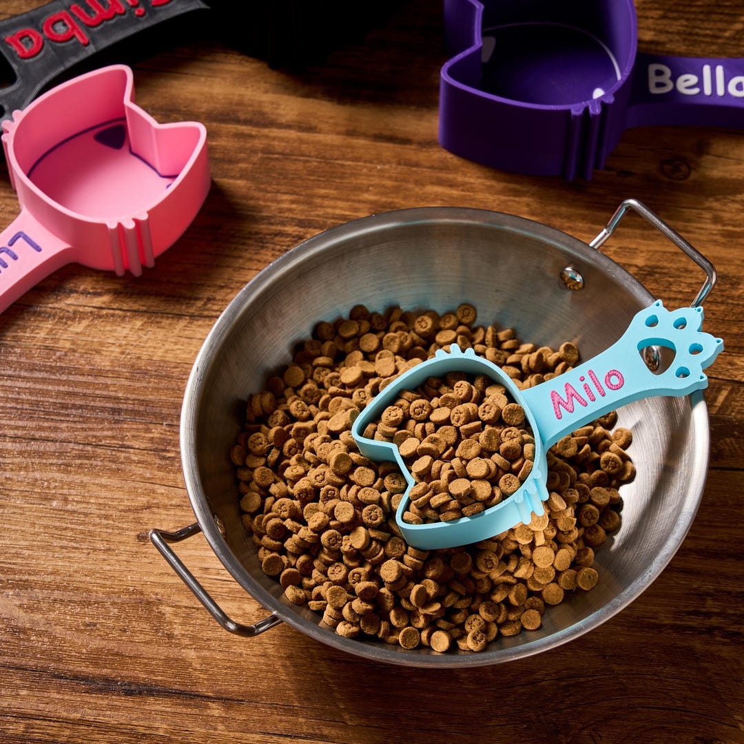 Custom 3D Printed Pet Food Scoop, Personalized Dog Food Dispenser, Pet ...