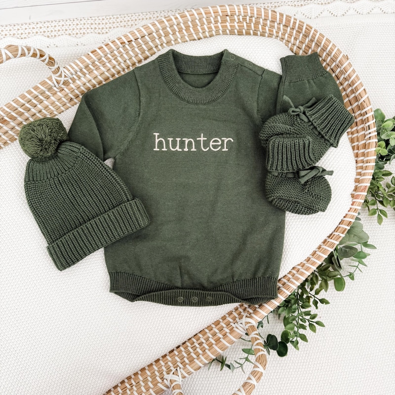 Newborn Knit Set Cotton - Etsy