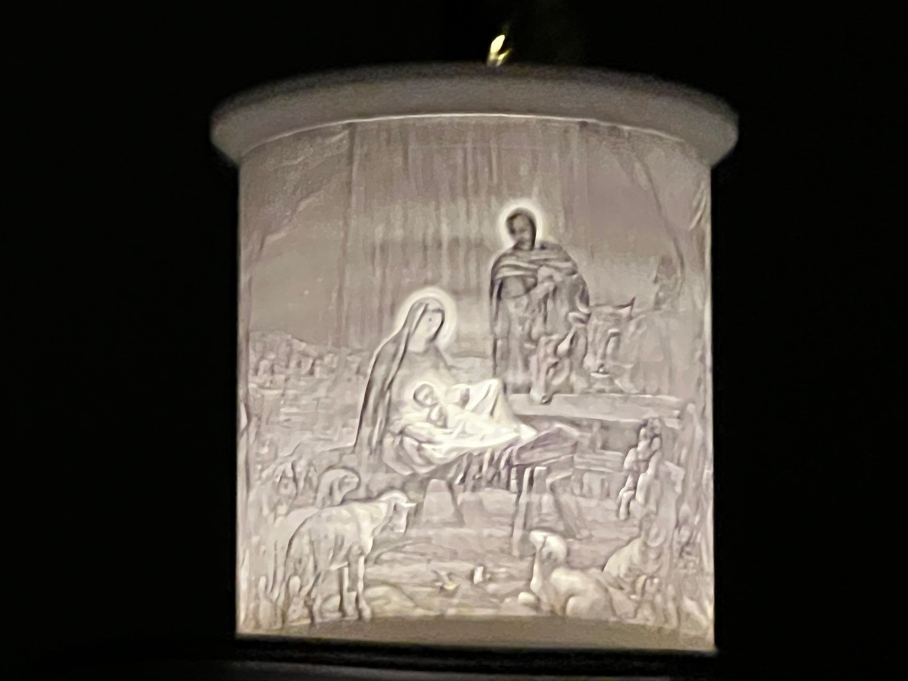 3-D Printed Nativity Scene Lithophane, Holy Family Nativity Lithophane ...