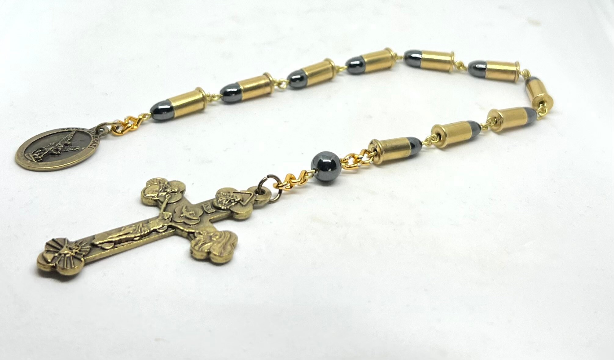 Bullet Rosary Single Decade, Saint Michael Bullet Rosary, Catholic ...