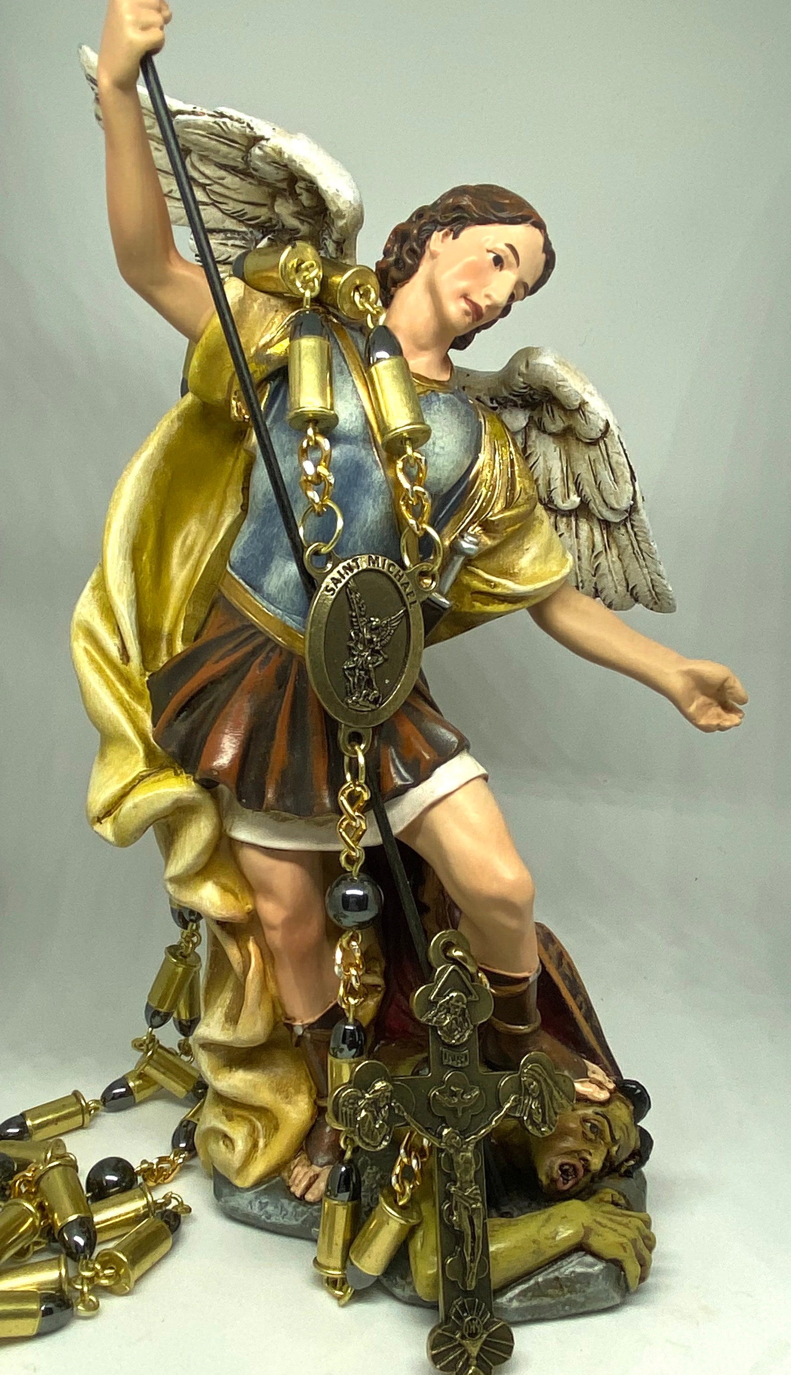 Bullet Rosary With St. Michael Center and Trinity Crucifix - Etsy