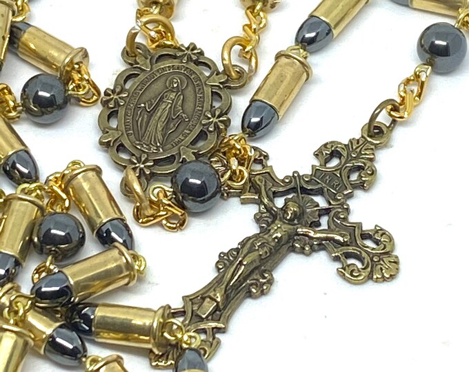 Bullet Rosary With Miraculous Medal of Mary Center - Etsy
