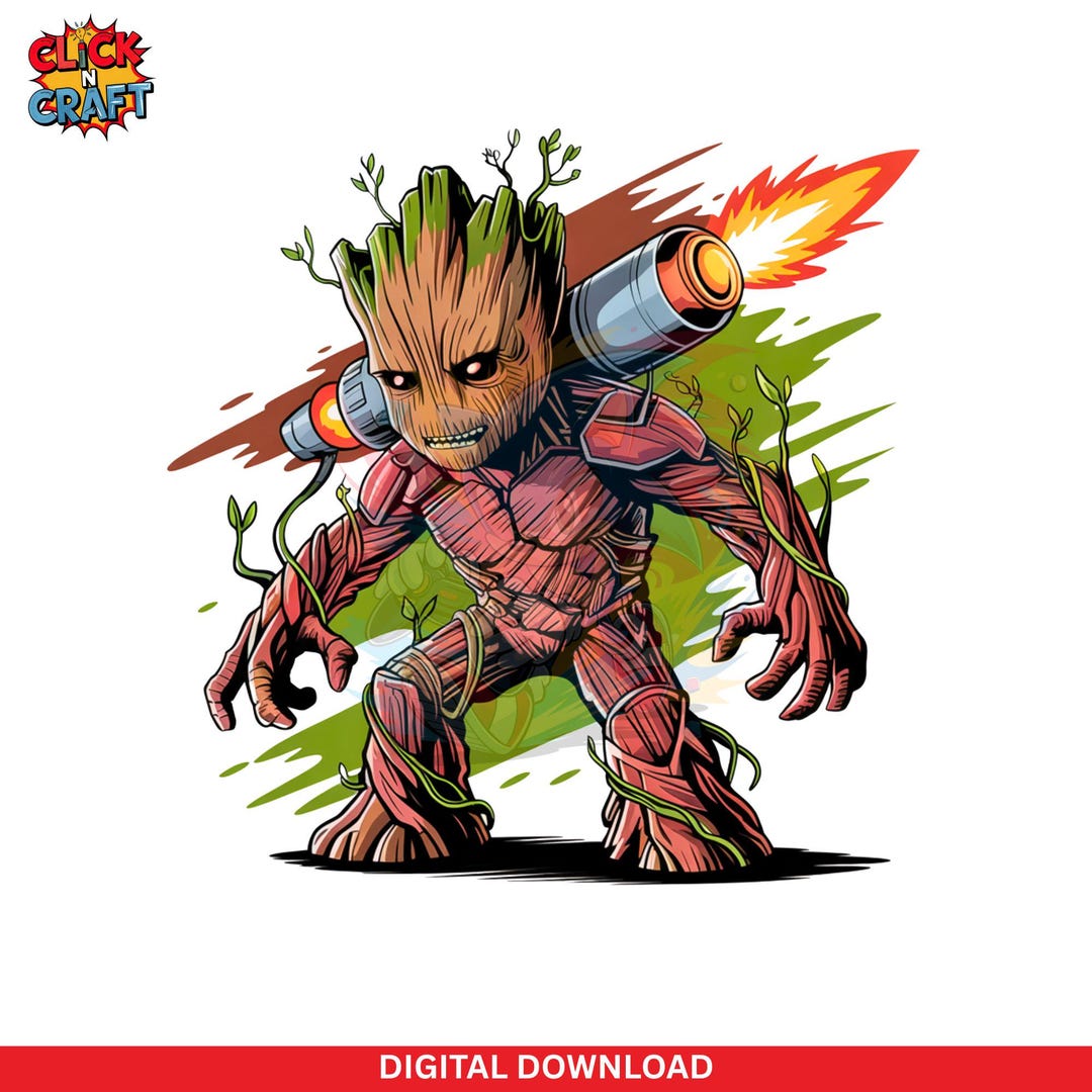 Tree Guardian Superhero PNG | Space Hero Digital Art for T-shirts ...