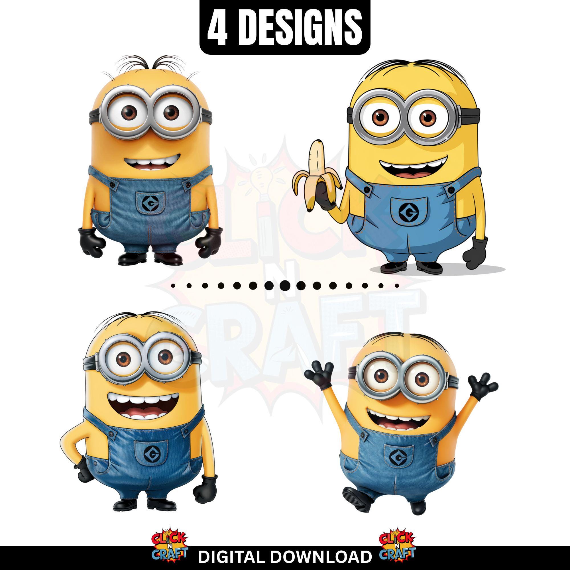 Yellow Cartoon Mini Pack of 4 Digital Design | Kids Cartoon 4 in 1 ...