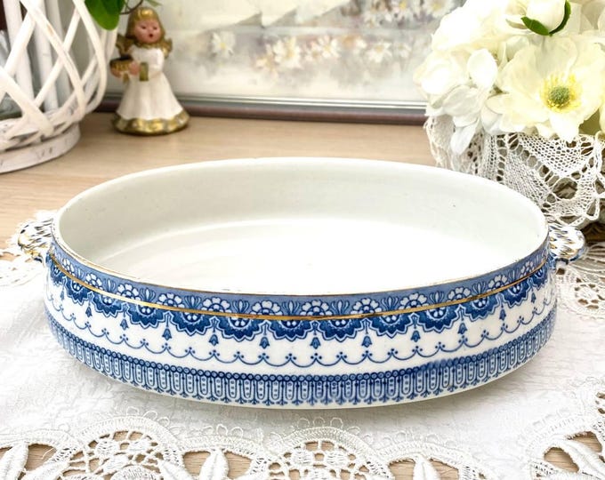 Rare Duchess Pattern Cetem Ware Antique Bowl Malin Pottery White-blue ...
