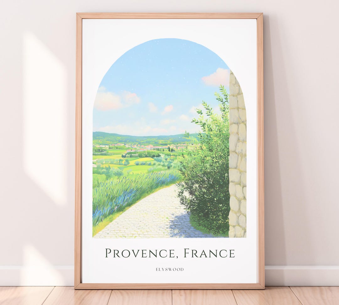 Provence Landscape Digital Download Romantic French Countryside Poster ...