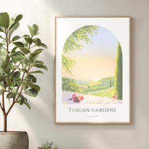 Tuscan Landscape Digital Download Romantic Vintage Italy Wall Art Cute ...