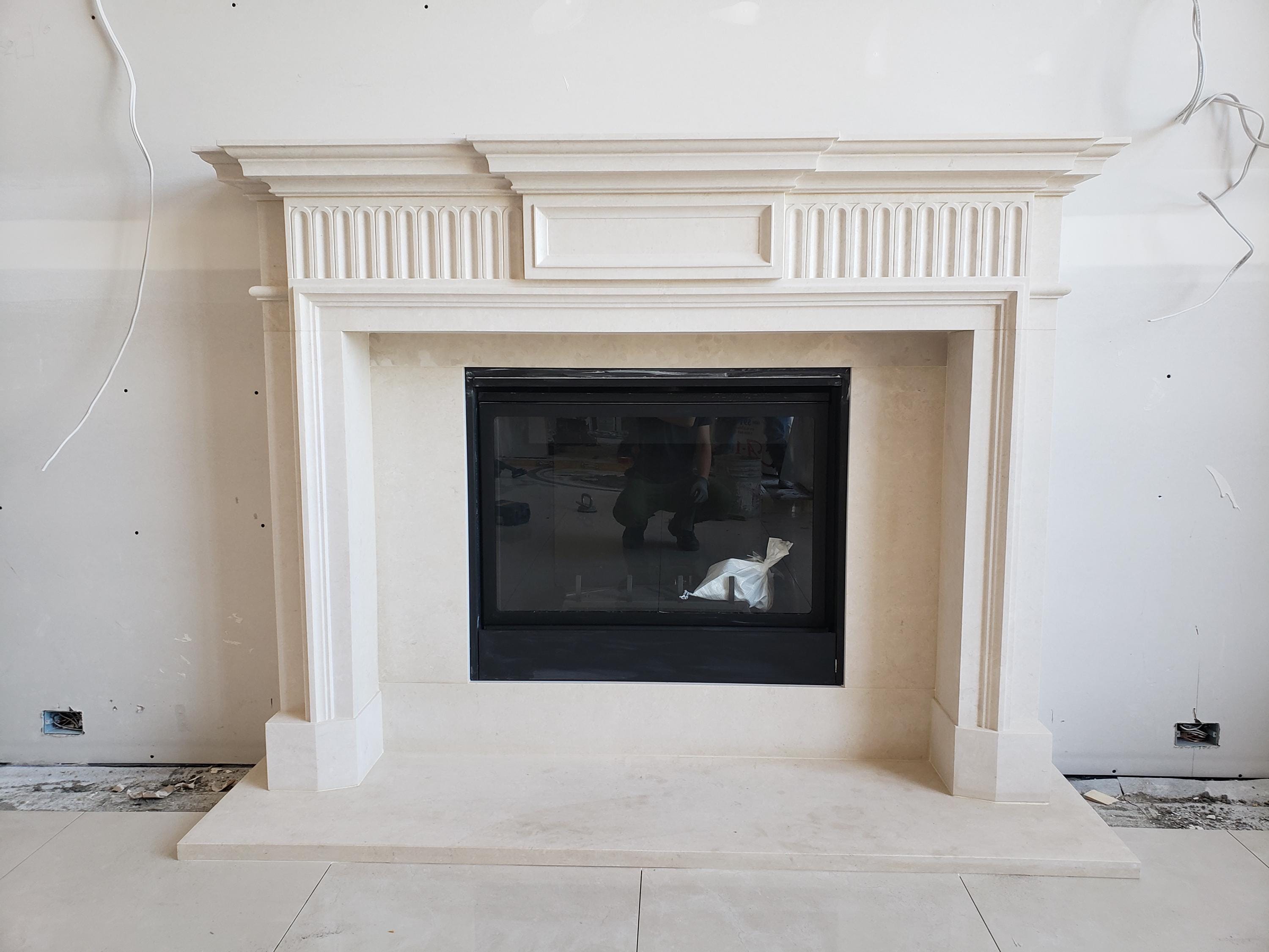 Octavia - Natural Stone Fireplace Surround - Etsy