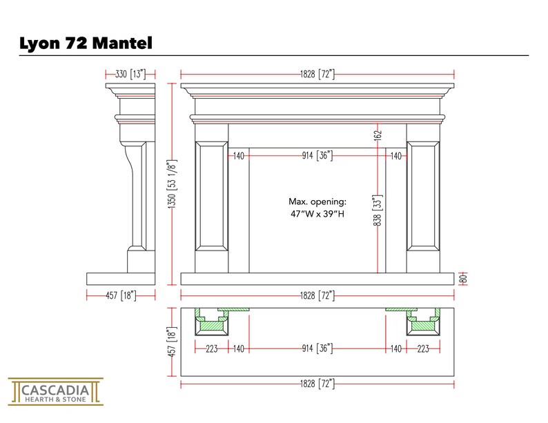 Lyon - Natural Stone Fireplace Surround - Etsy