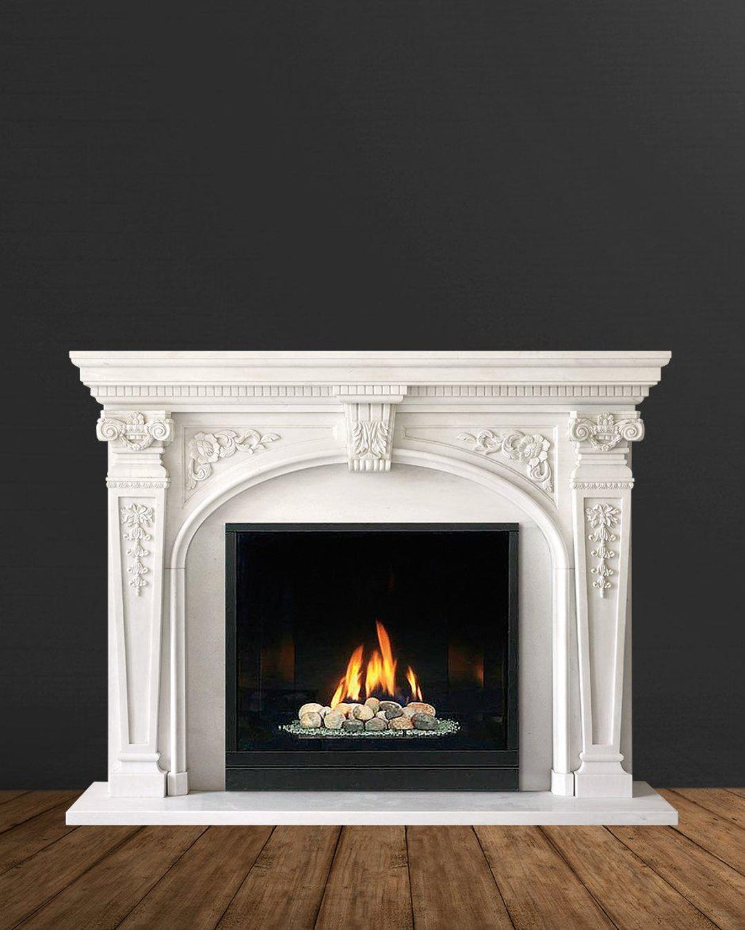 Athena - Natural Stone Fireplace Surround - Etsy
