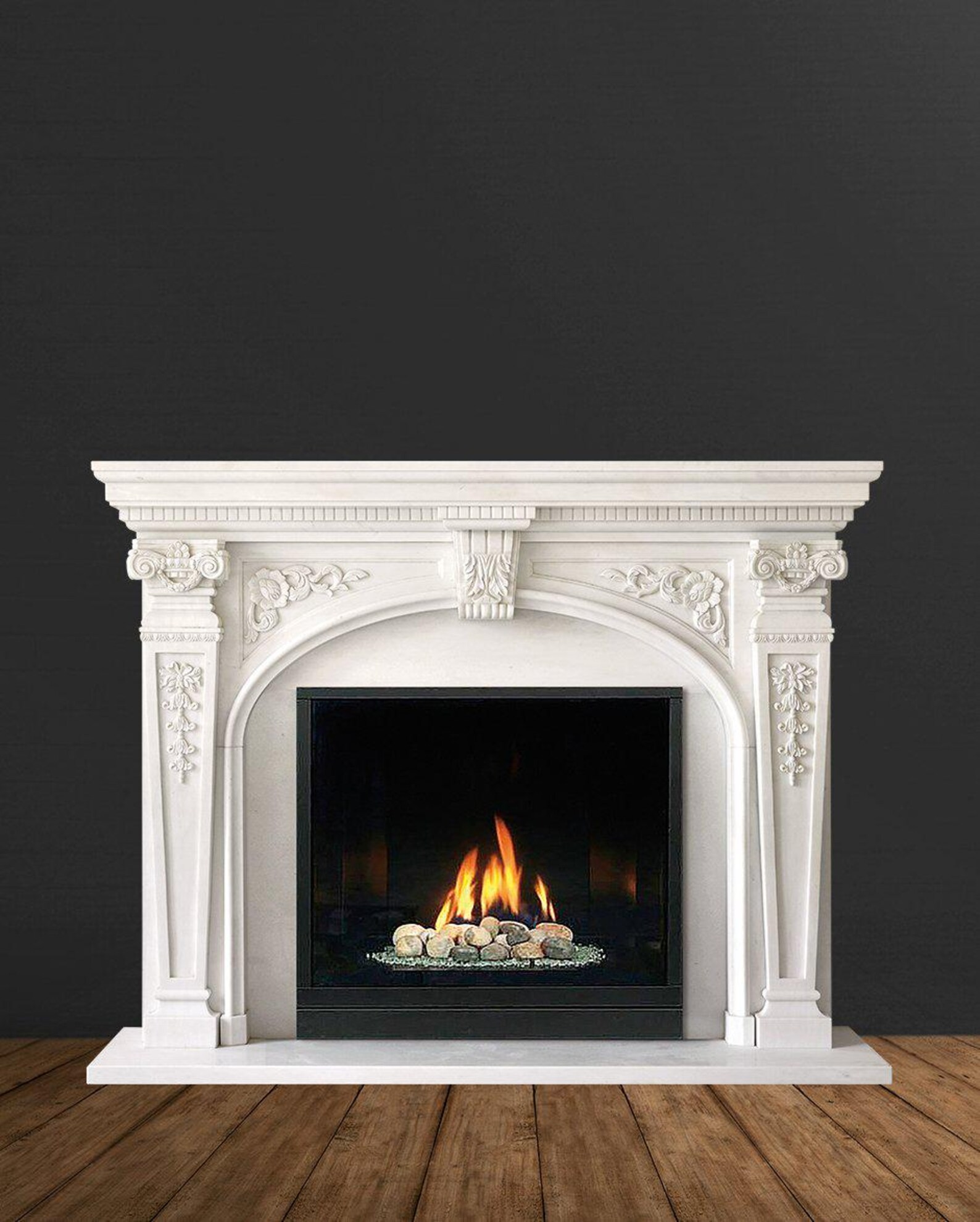 Athena - Natural Stone Fireplace Surround - Etsy