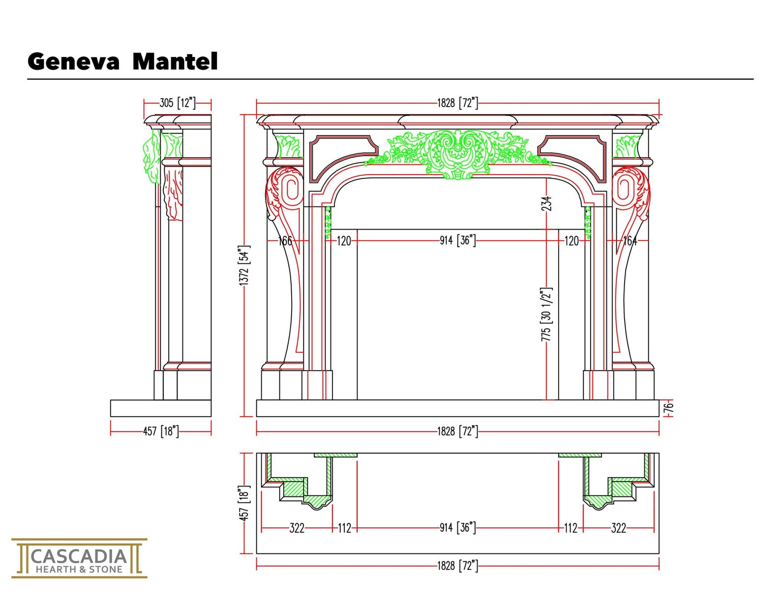 Geneva - Natural Stone Fireplace Surround - Etsy