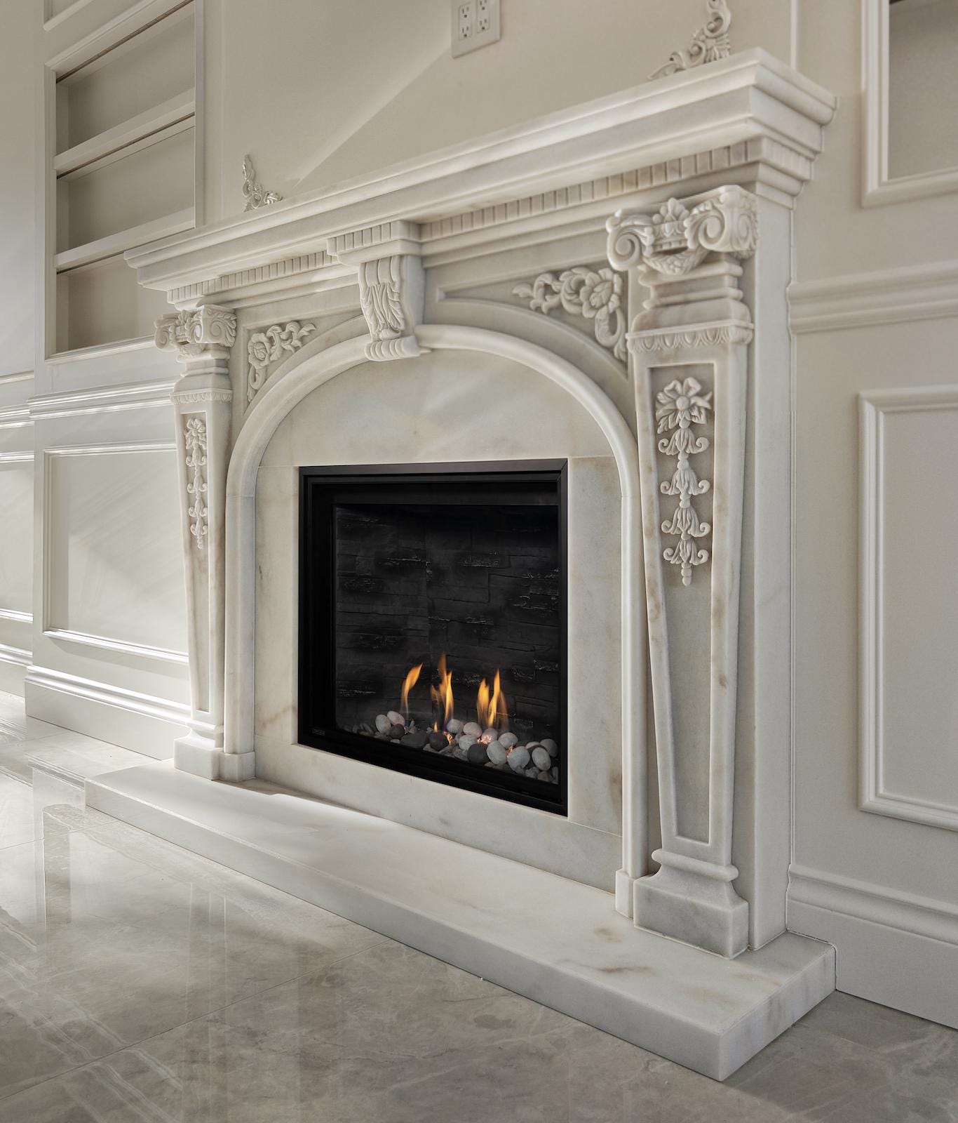 Athena - Natural Stone Fireplace Surround - Etsy