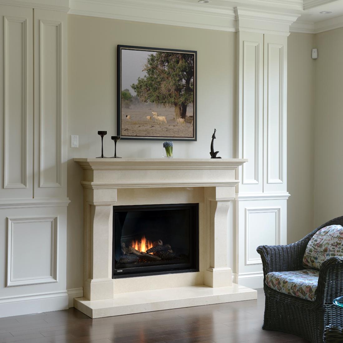 Lyon - Natural Stone Fireplace Surround - Etsy