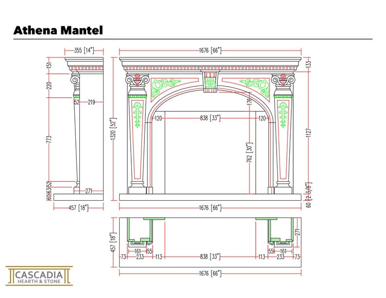 Athena - Natural Stone Fireplace Surround - Etsy