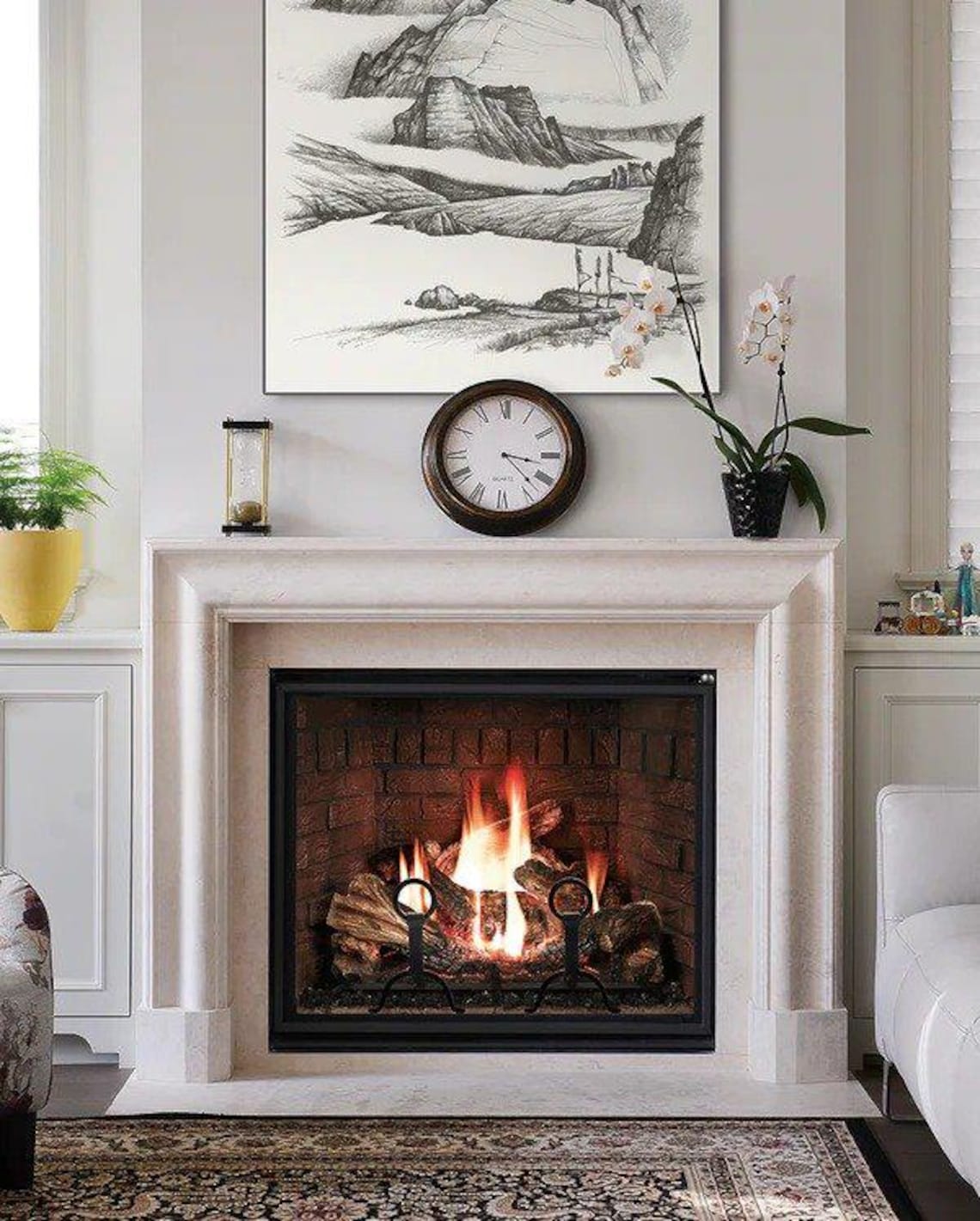 Irvine - Natural Stone Fireplace Surround - Etsy