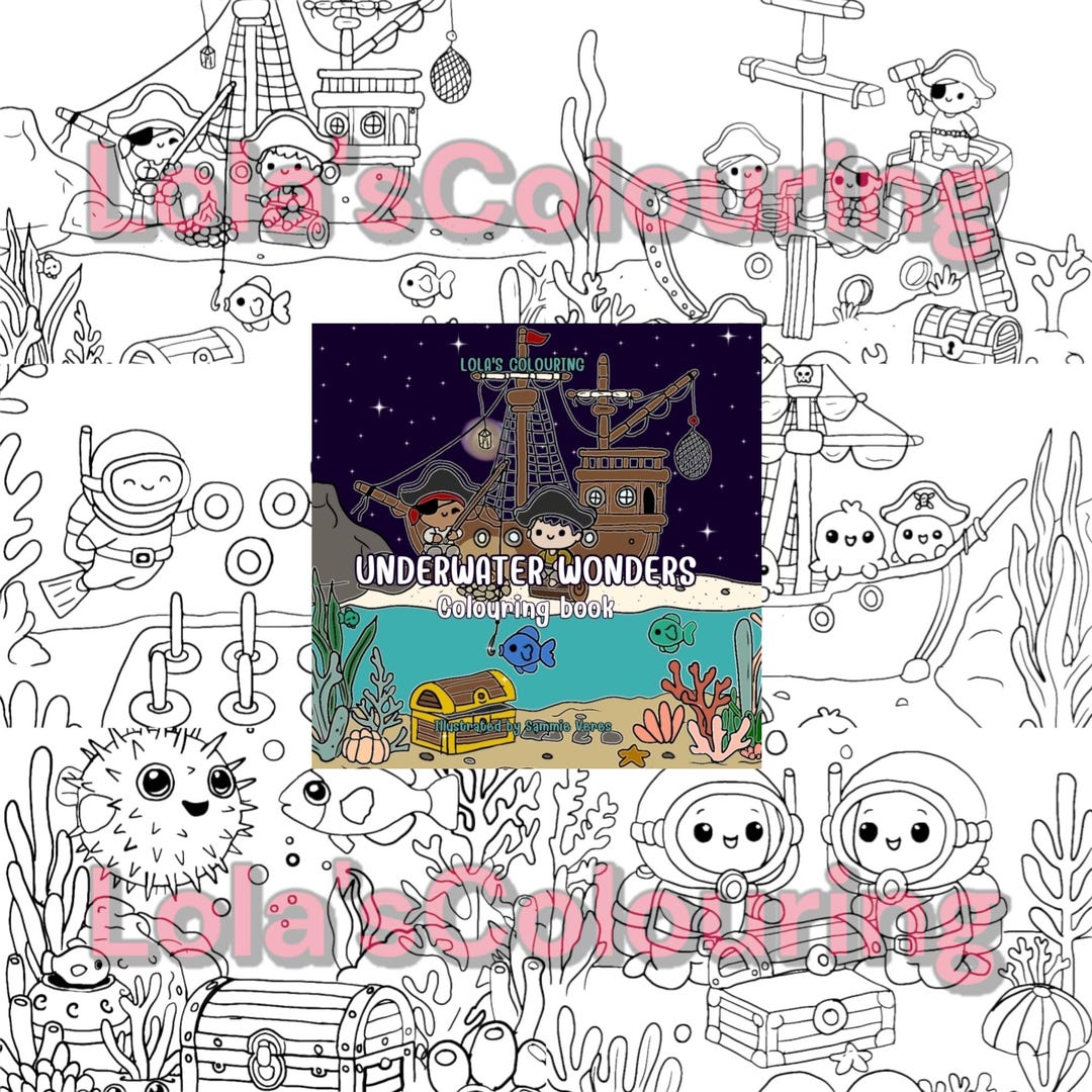 Lola's Colouring - UNDERWATER WONDERS Digital PDF File, 6 Images - Etsy