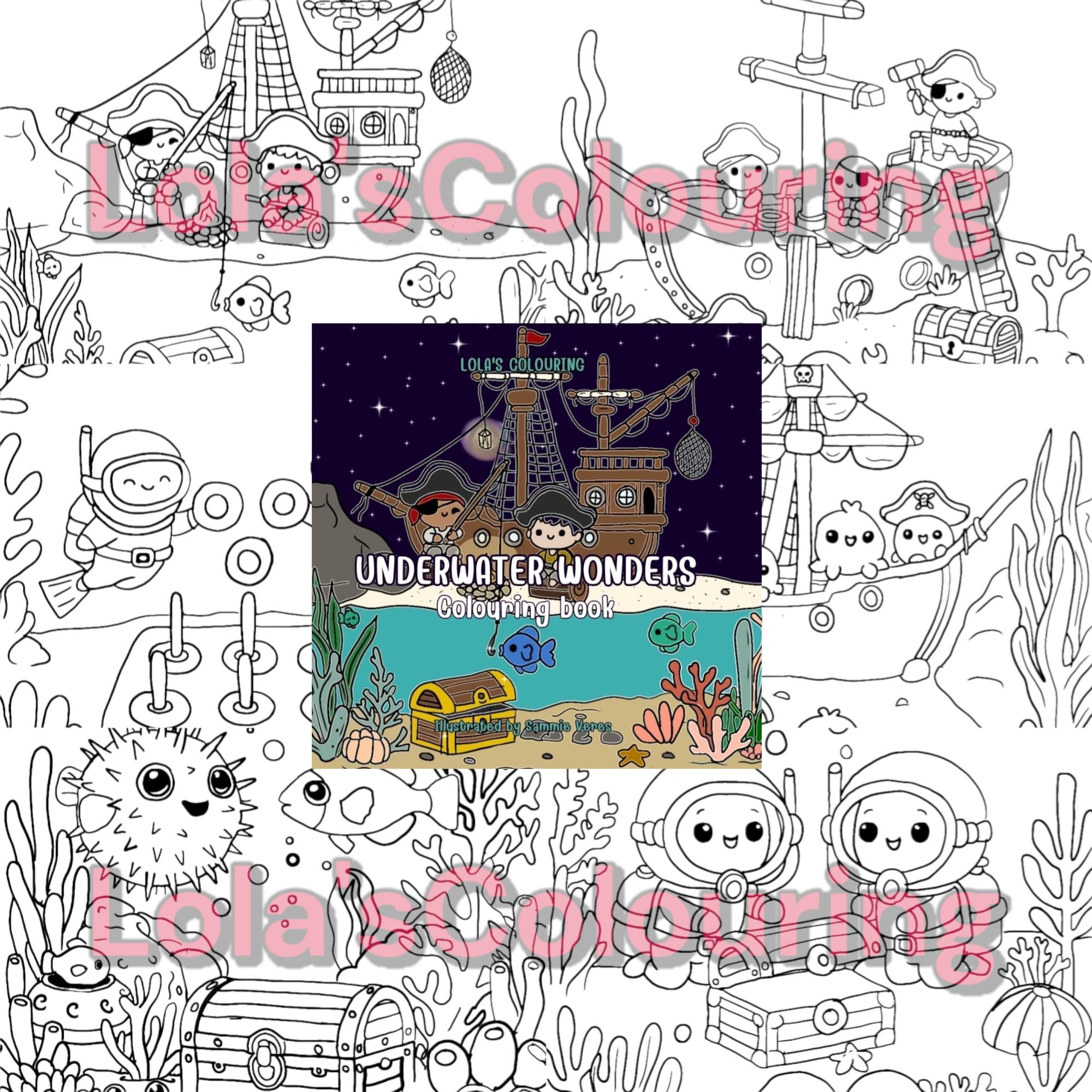 Lola's Colouring - UNDERWATER WONDERS Digital PDF File, 6 Images - Etsy