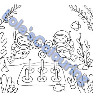 Lola's Colouring - UNDERWATER WONDERS Digital PDF File, 6 Images - Etsy