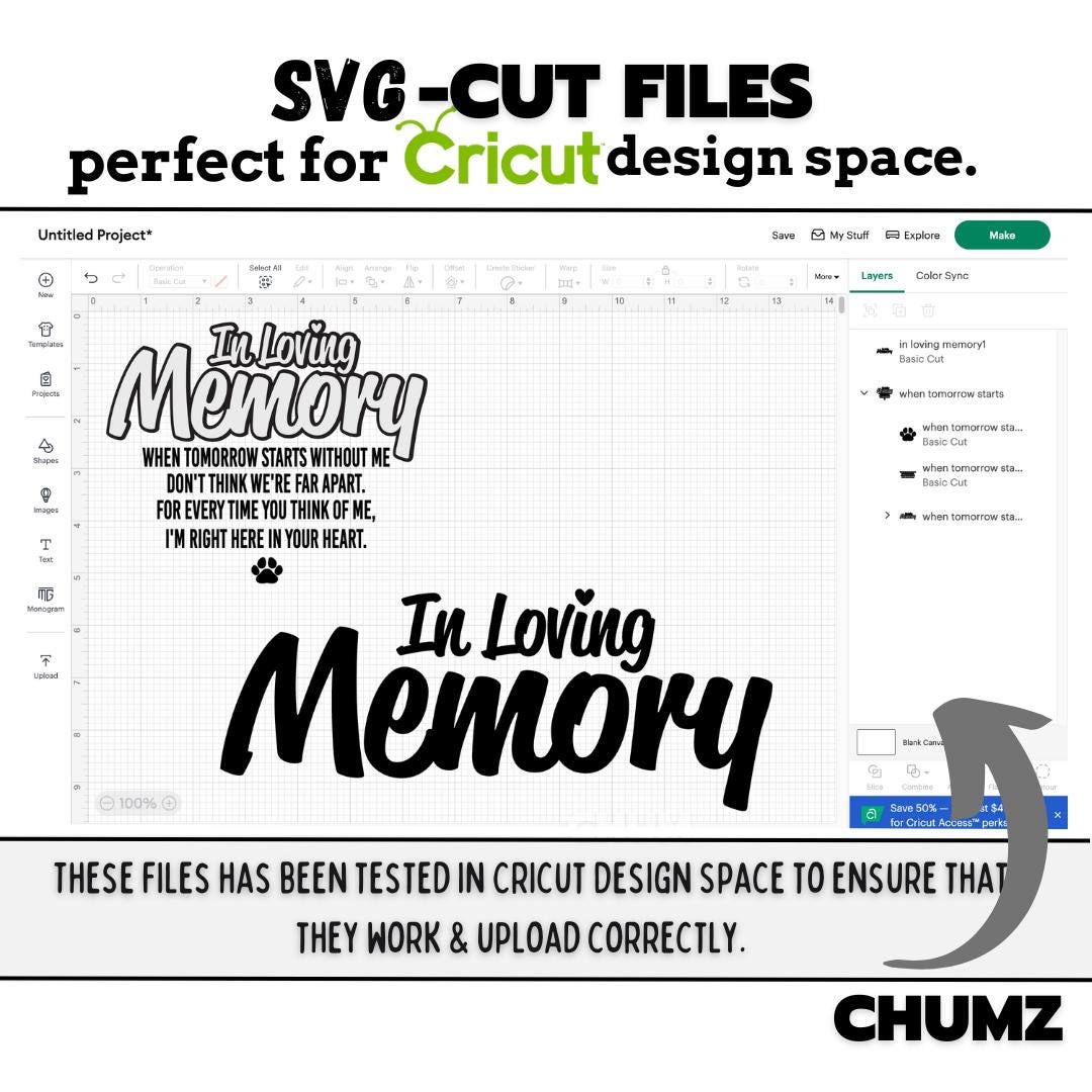 In Loving Memory SVG: Memorial Quote Cut File (digital Download) - Etsy