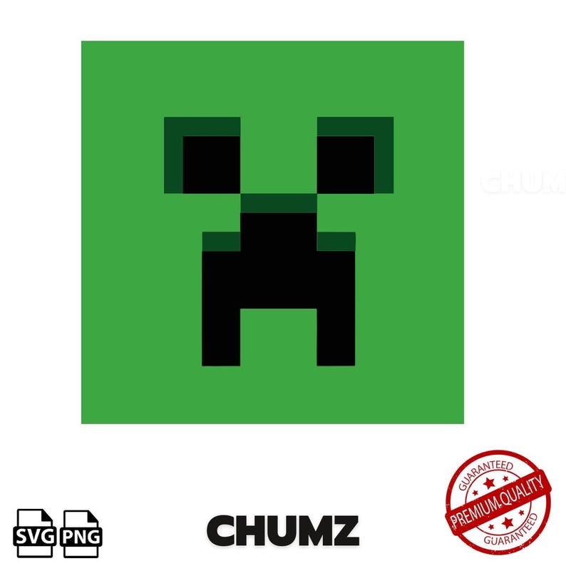 MINE Logo & Creeper SVG: Gamer Cut File, PNG (digital Download) - Etsy