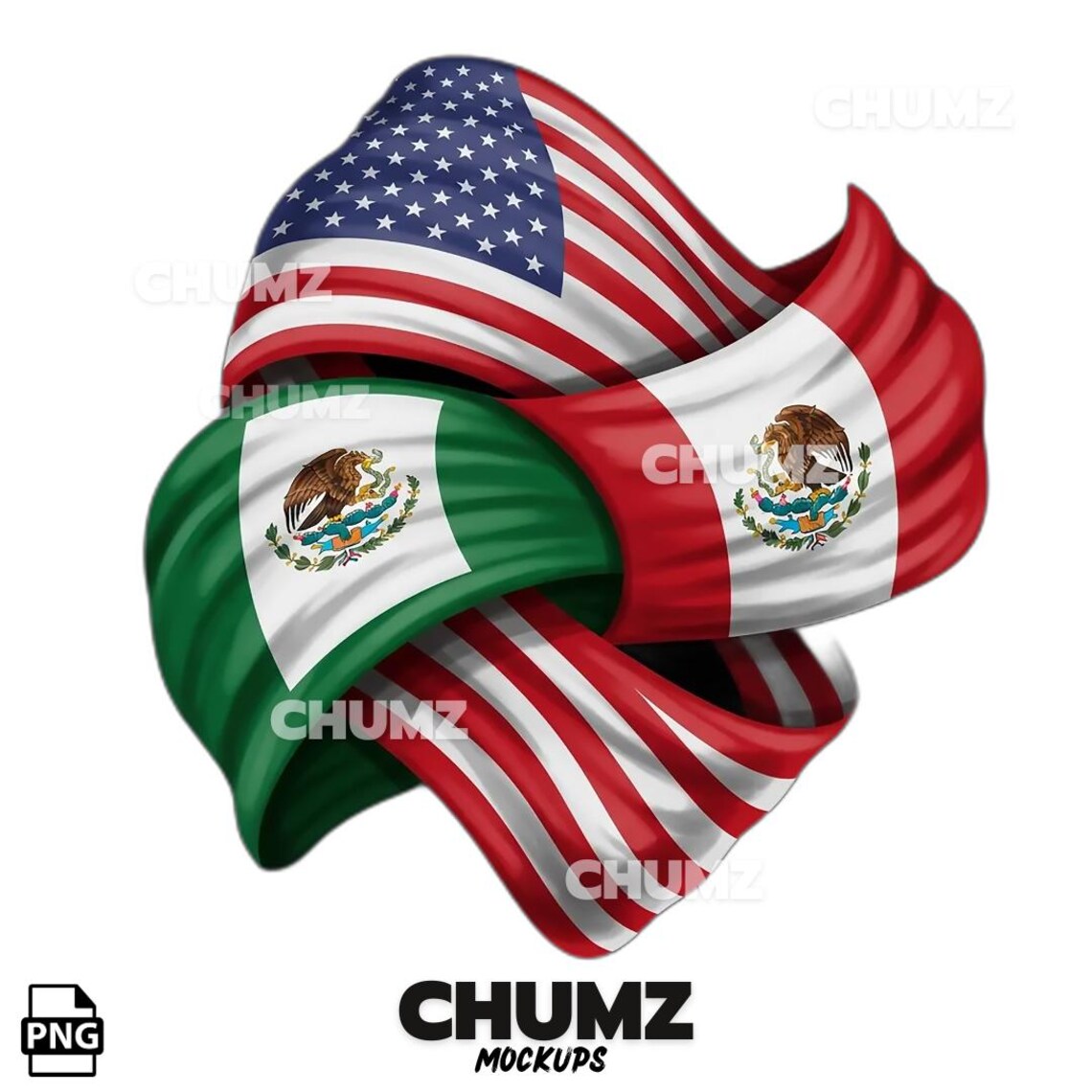 Mexican American Flag PNG High Resolution, United We Stand Png, Proud ...