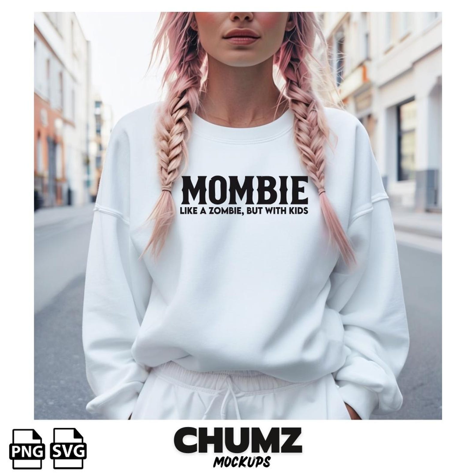 MOMBIE Like a Zombie but With Kids SVG/ PNG Digital Download, Cricut ...