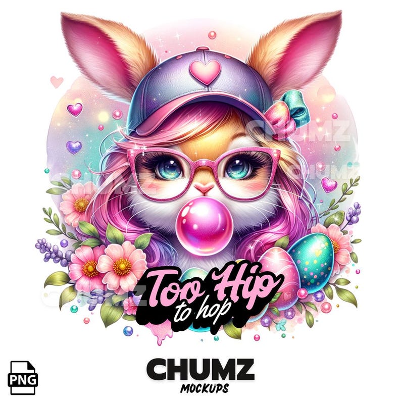To Hip to Hop Girl Easter Bunny Pink PNG | Hood Easter Bunny | High ...