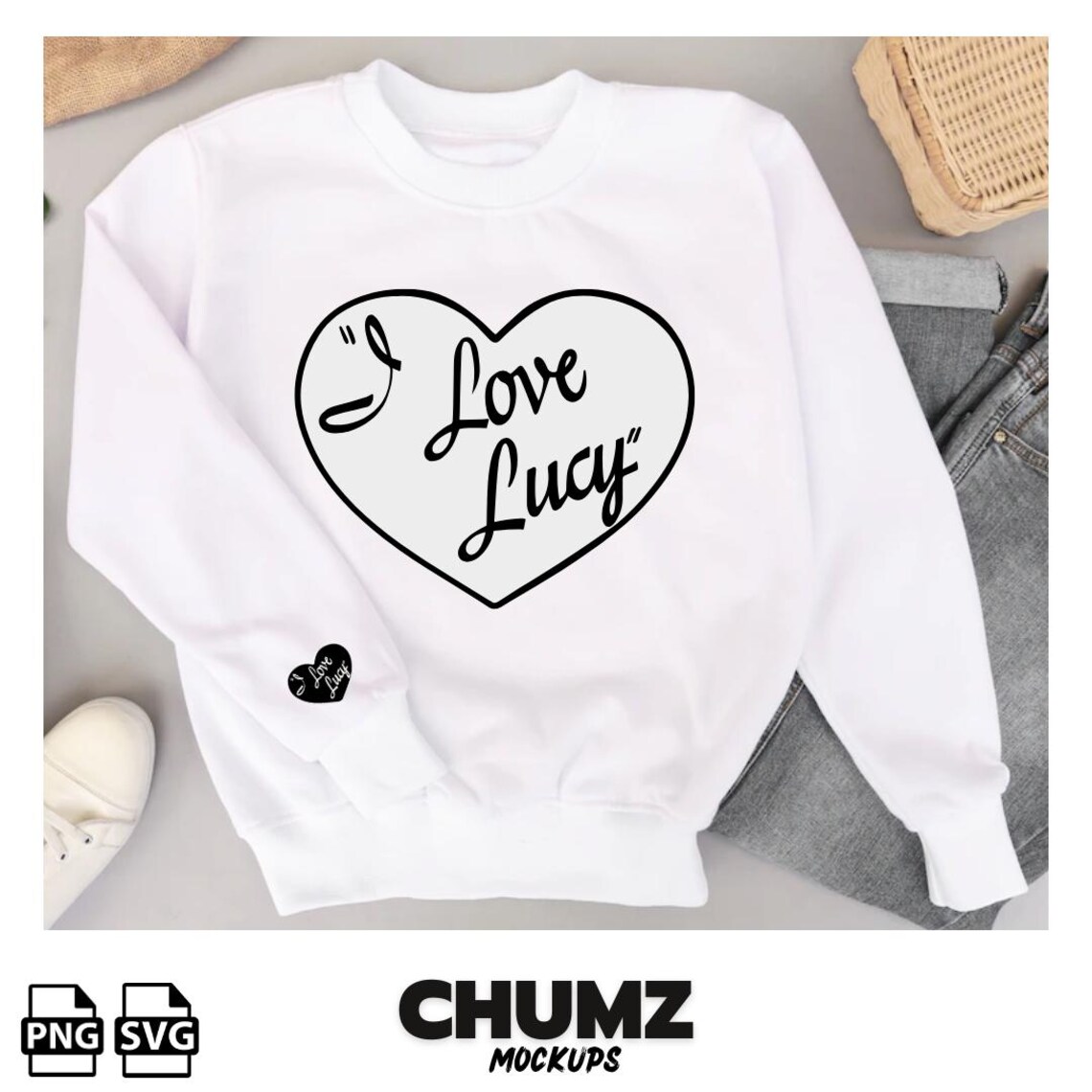 I Love Lucy SVG, Hand Drawn Heart Decal, PNG Clipart (digital Download ...
