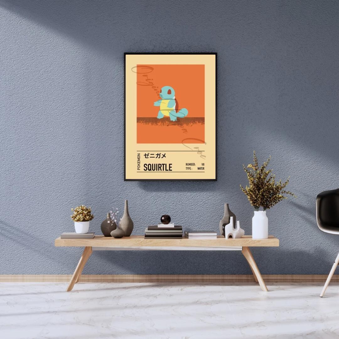 Minimalist SQUIRTLE Digital Download Pokemon Wall Art Modern Anime ...