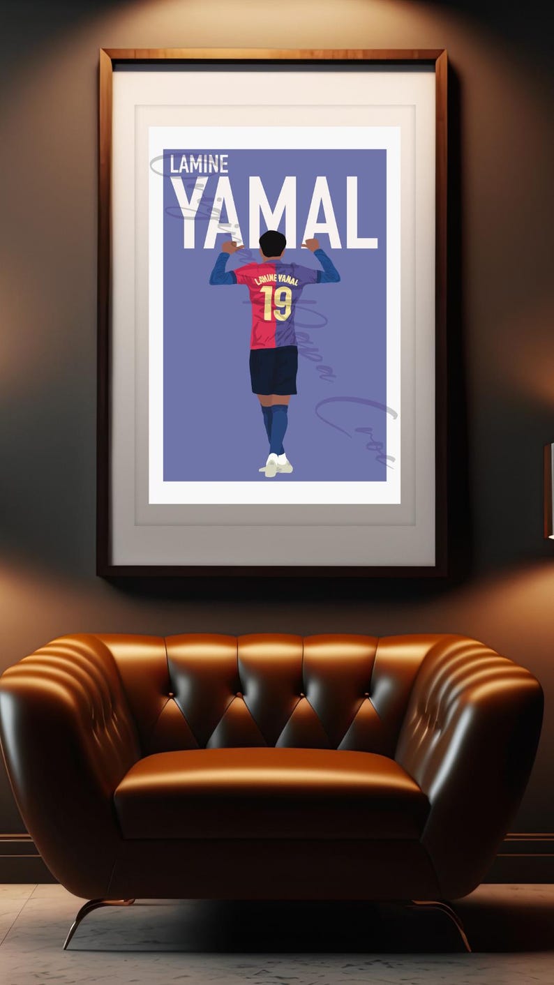 Lamine Yamal Poster | Minimalist Football Art | Digital Download ...