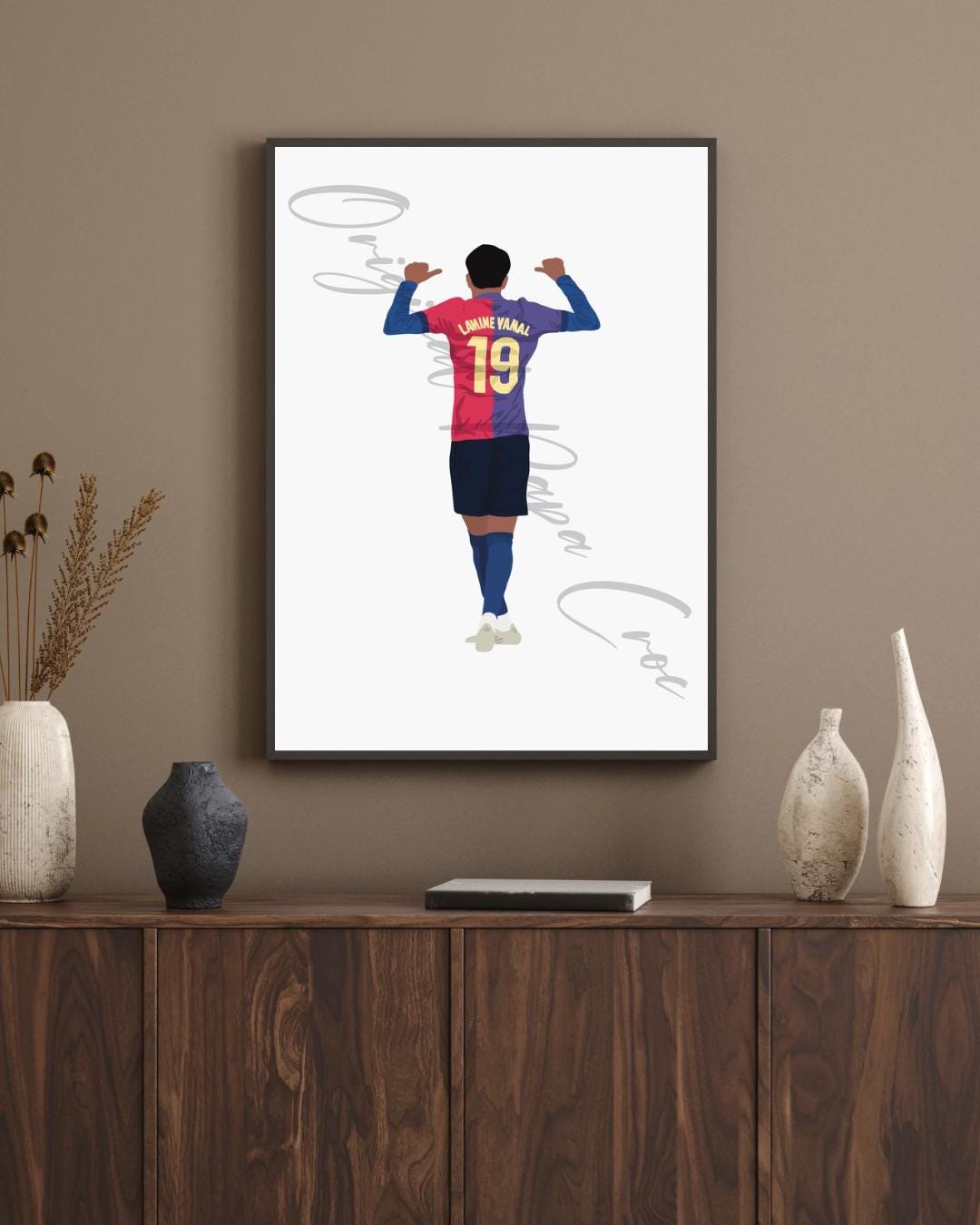Lamine Yamal White Background Poster | Minimalist Football Art ...