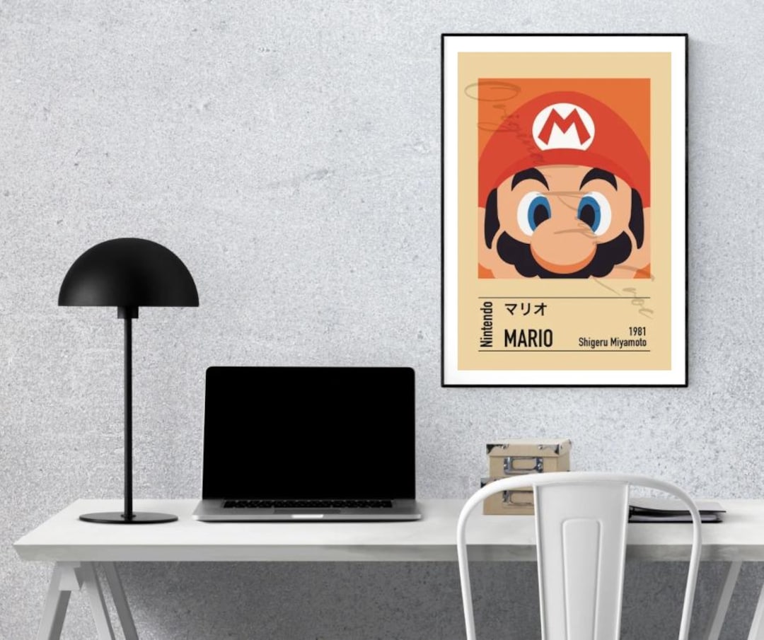 Minimalist Mario Digital Download | Retro Gaming Wall Art | Super Mario ...