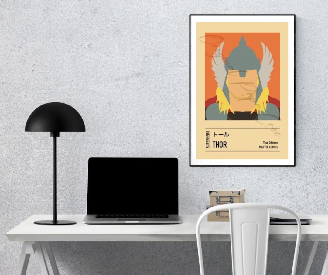 Minimalist Thor Digital Download Artwork | Superhero Wall Art | Fan Art ...