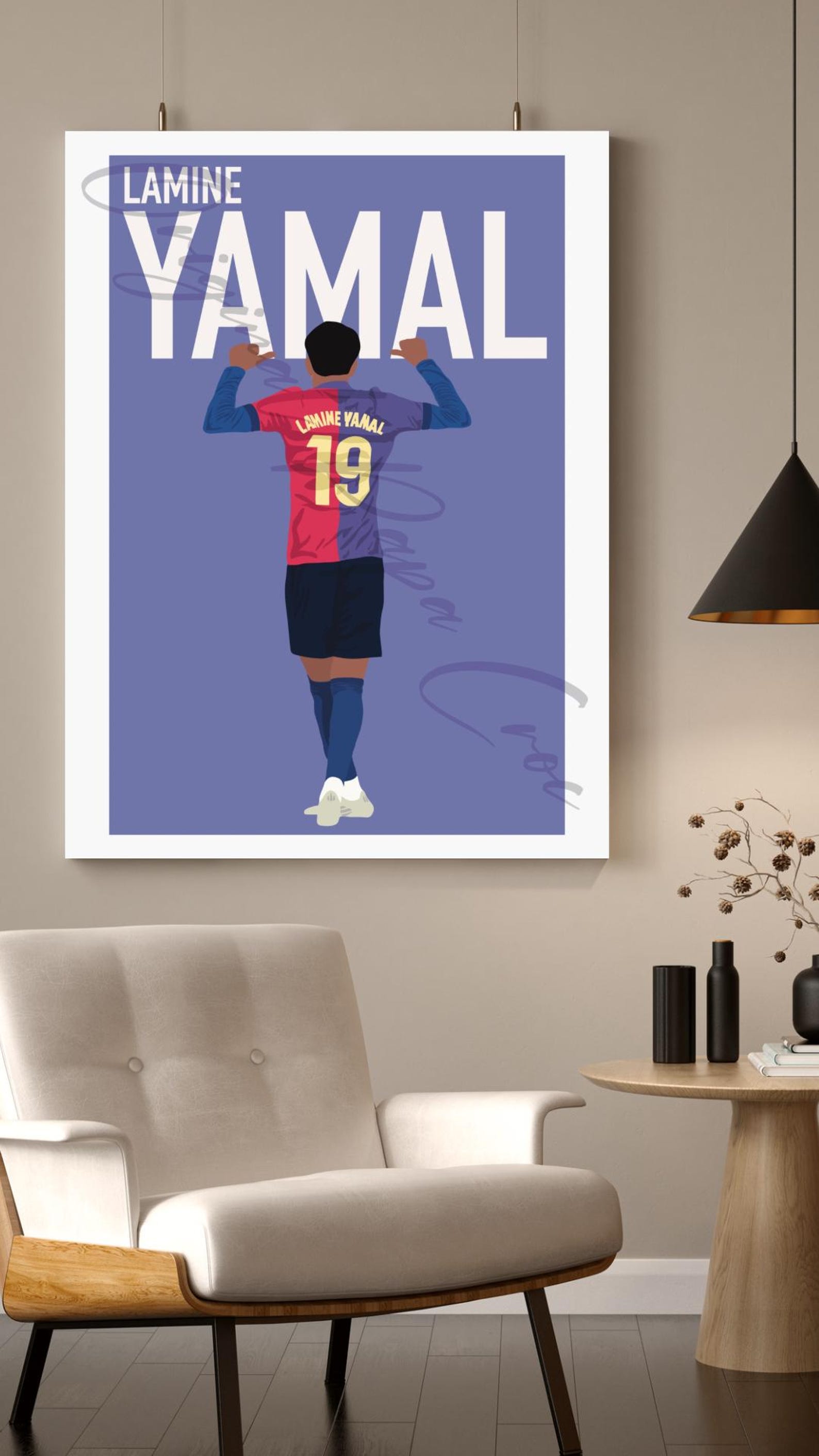Lamine Yamal Poster | Minimalist Football Art | Digital Download ...