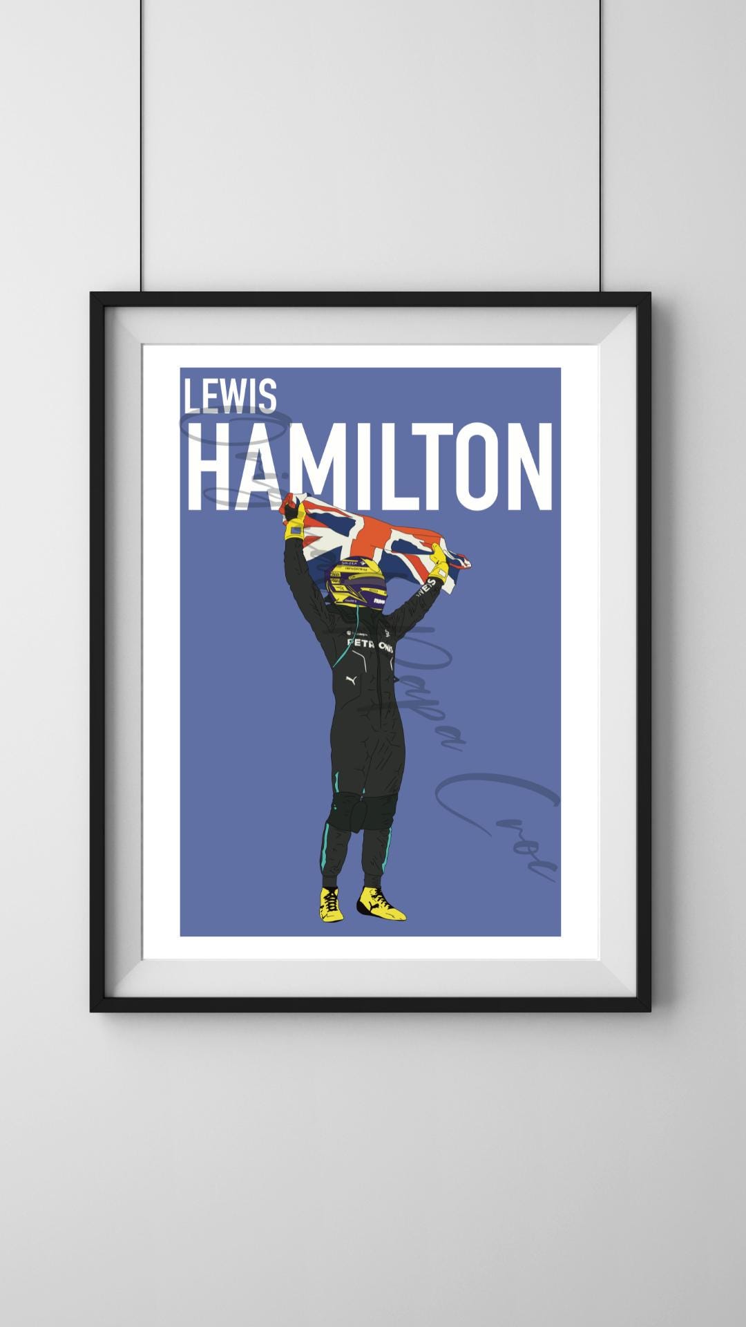Lewis Hamilton Minimalist Digital Artwork | F1 Fan Art | Instant ...