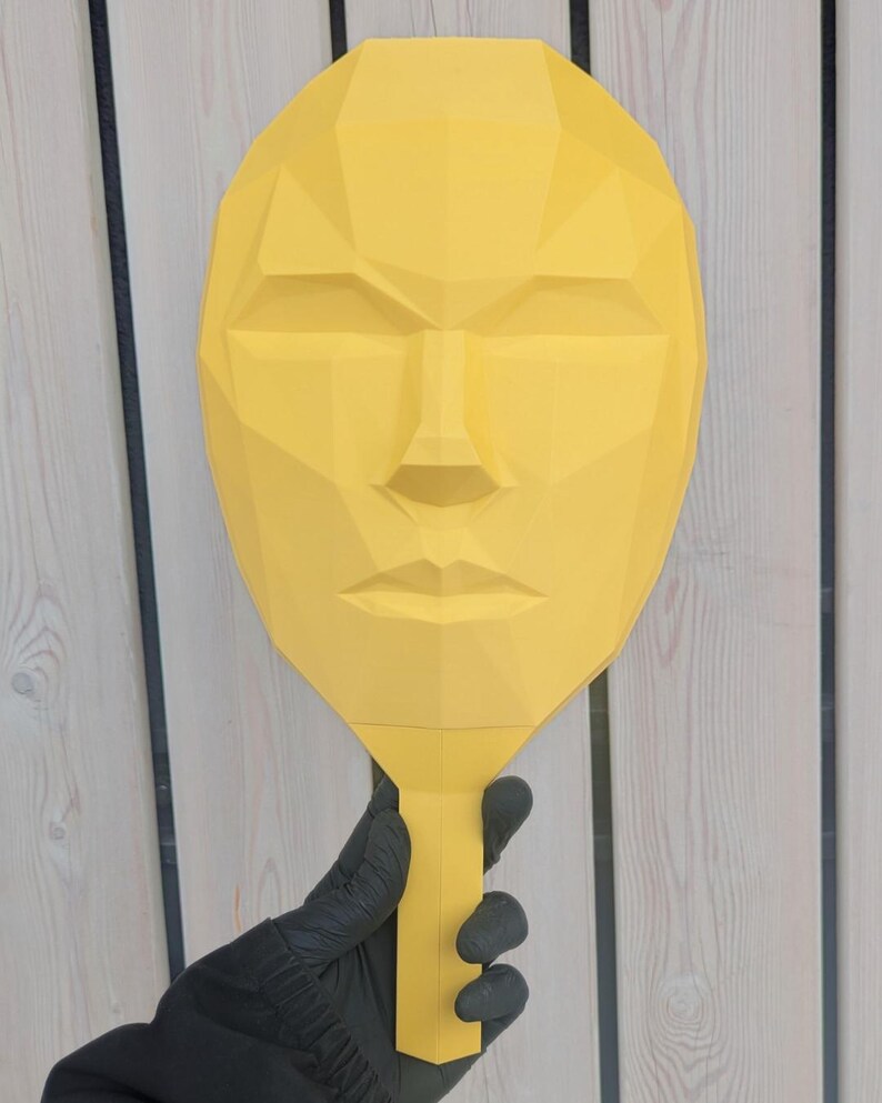 Minimalist White Mask, 3D Printed Costume Mask, Mafia Game Blindfold ...