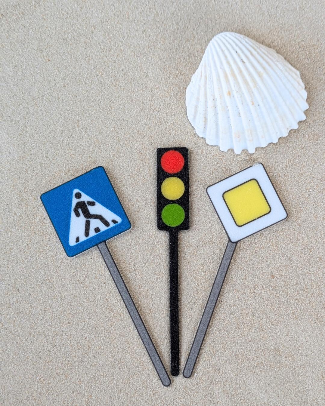 Traffic Sign Toy Set, Sandbox Learning Tools, Kids Fun Outdoor Play ...
