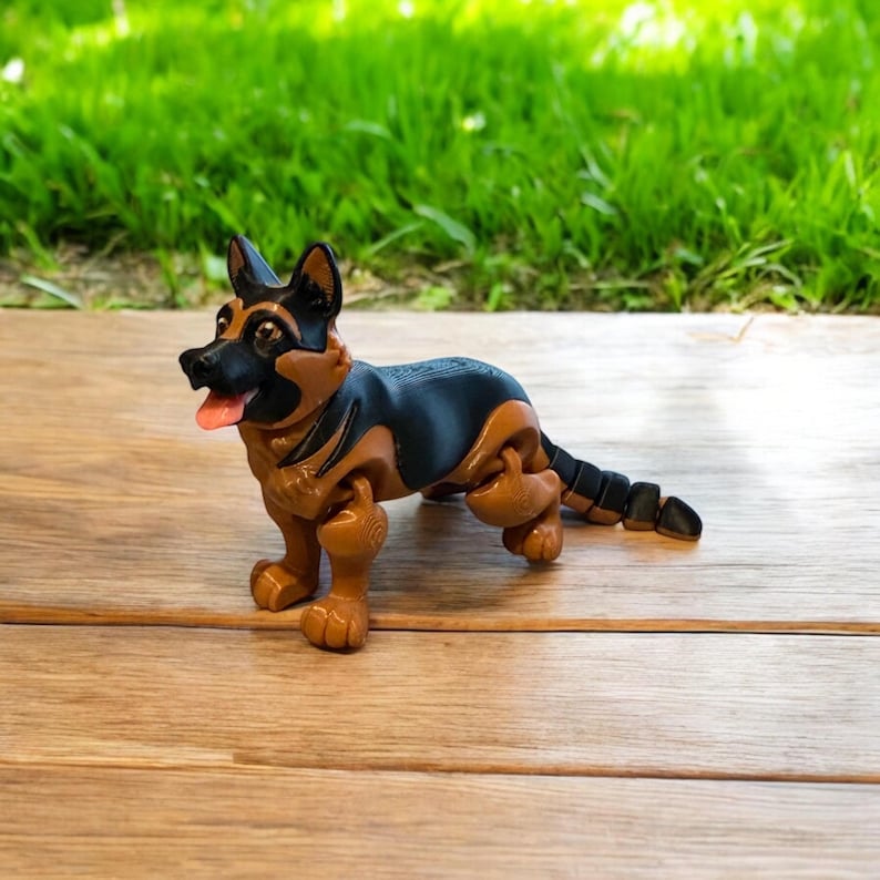 3D Printed Wiggle German Shepherd – Adorable, Articulated Desk ...