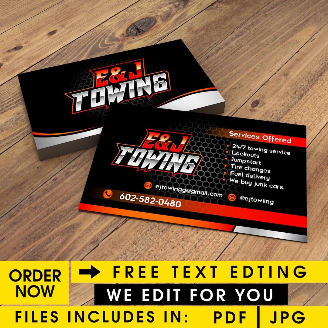 Business Card Design Towing Junk Removal Waste Removal Trash Removal ...